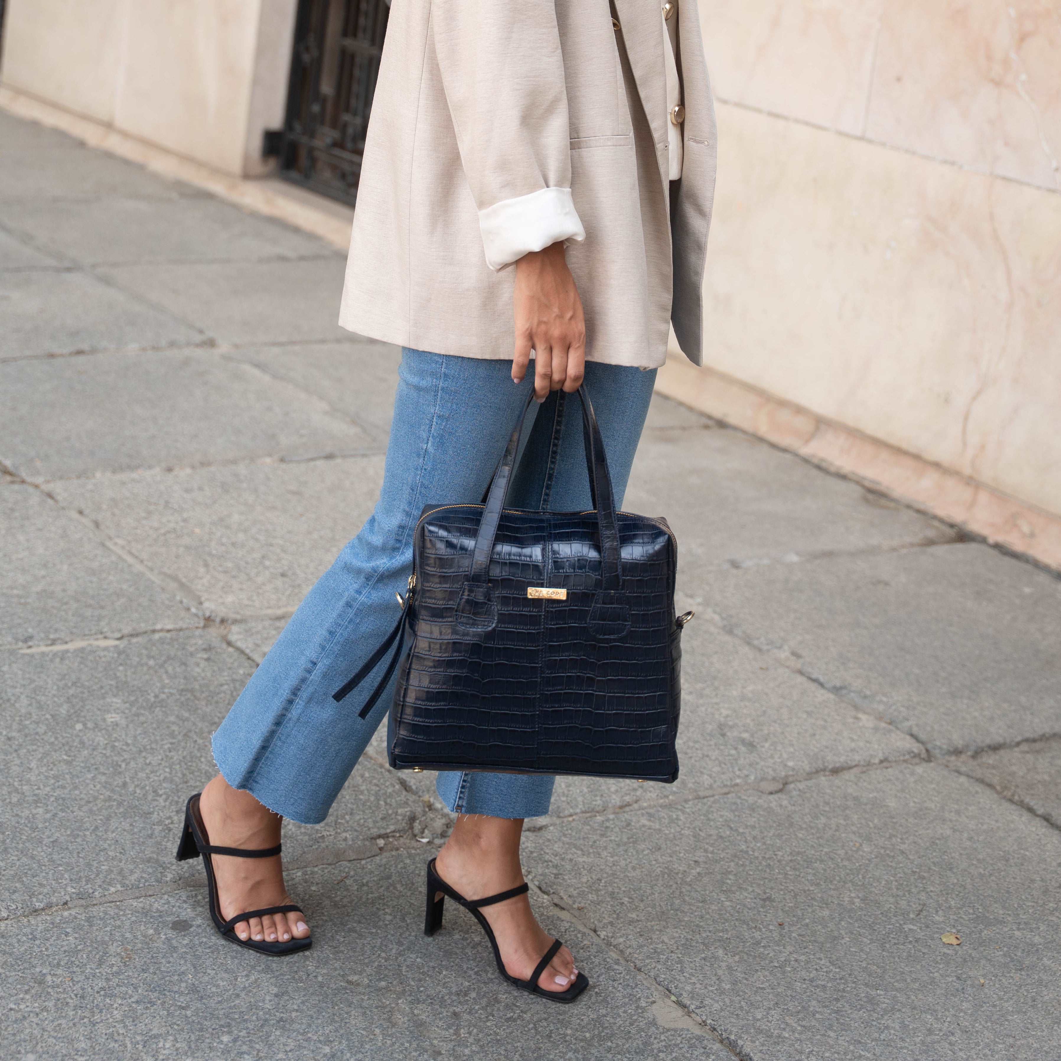 Bandolera shopper Amelia azul